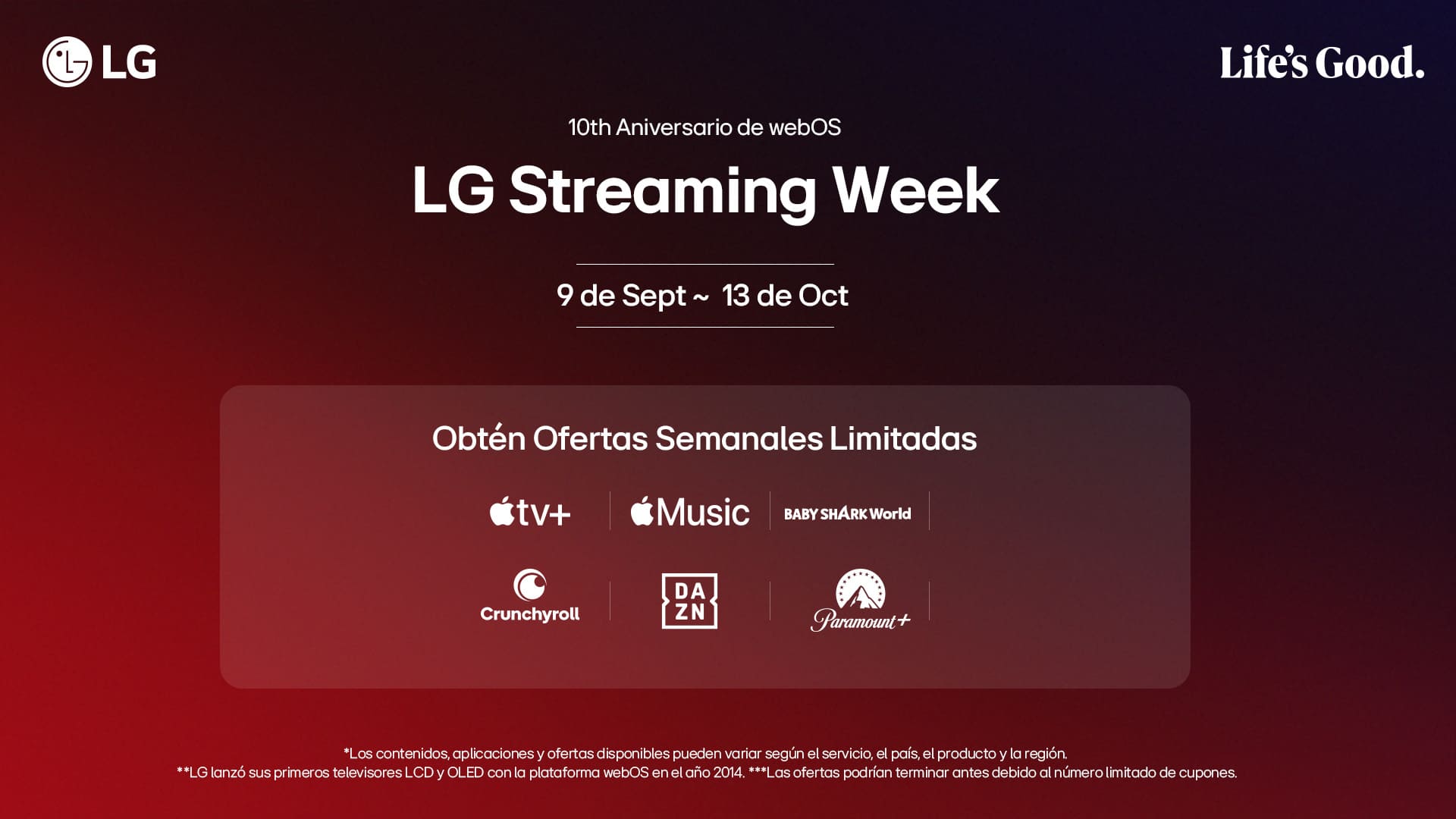 La semana del streaming de LG marca la celebración de un década de ...